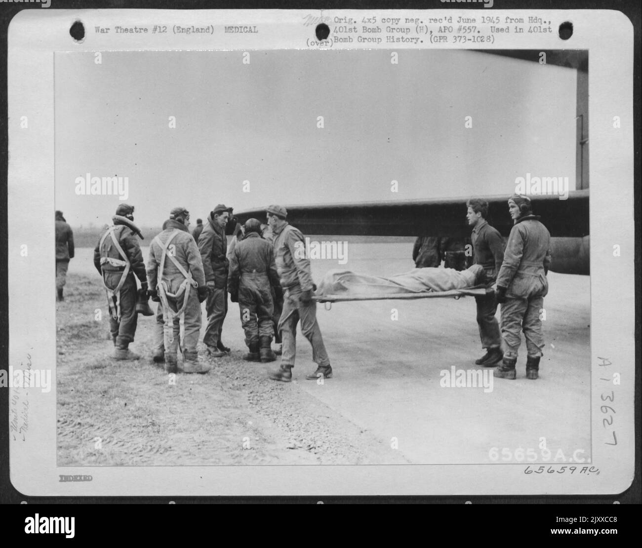 Crew Of Boeing B-17 "Flying Fortress" Stands By Helplessly As One Of ...