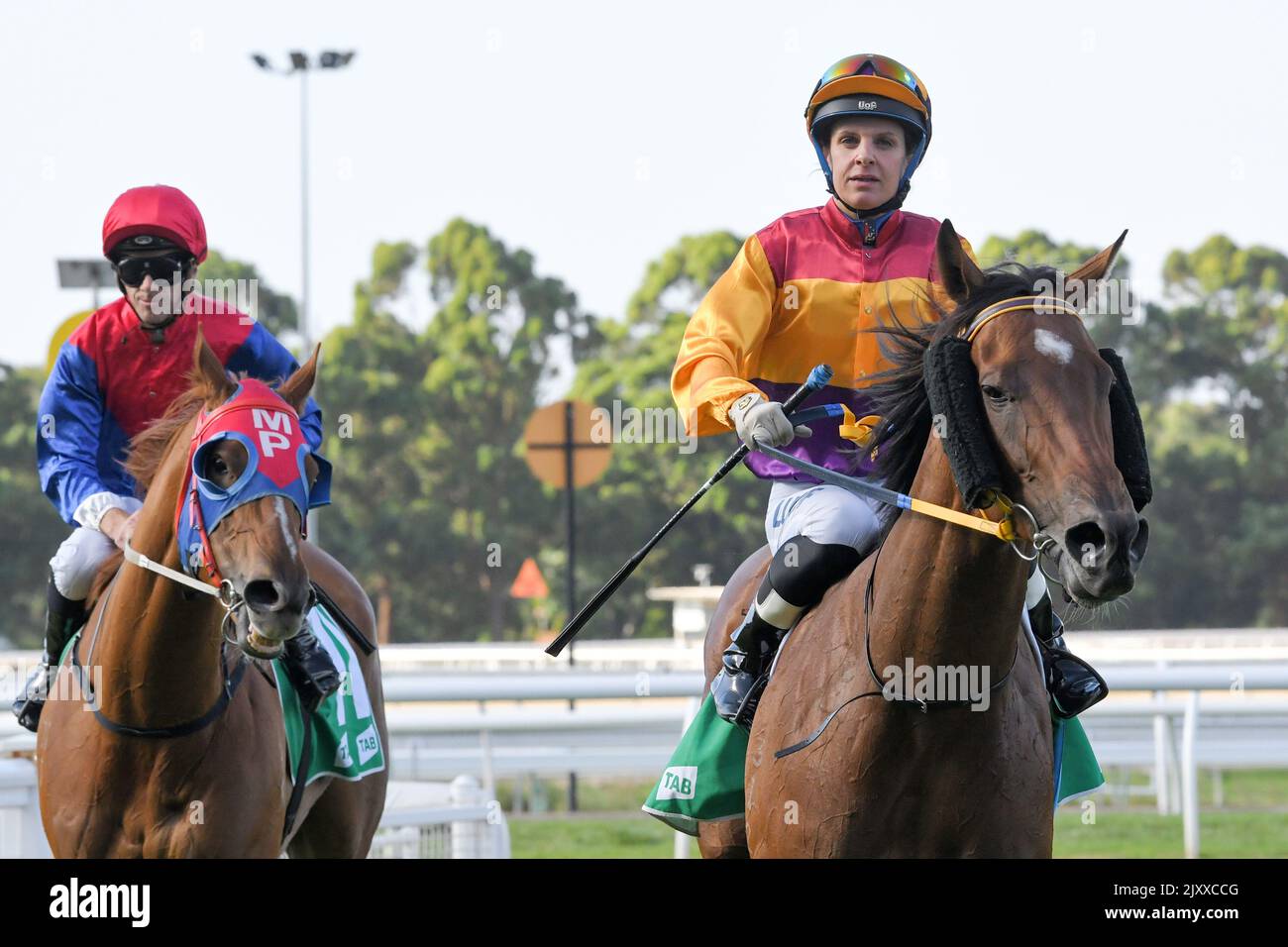 Jockey Jenny Duggan returns to scale after riding Mixed Blossom to ...