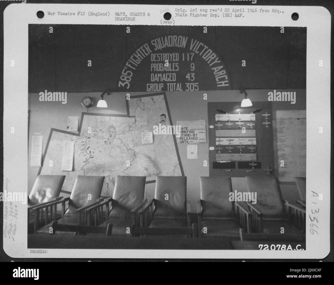 The 'Victory Arch' Adorned The Wall Of The 385Th Fighter Squadron ...