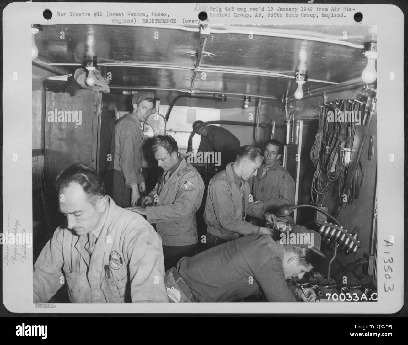 Mobile Repair Unit Of The 70Th Service Group At A 9Th Air Force Base In ...