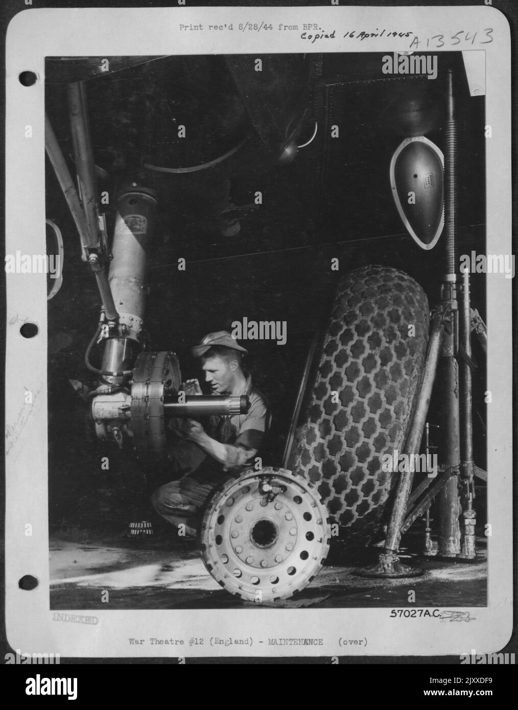 The Huge B-17 Undergoing Modification For Combat, At An 8Th Air Force ...