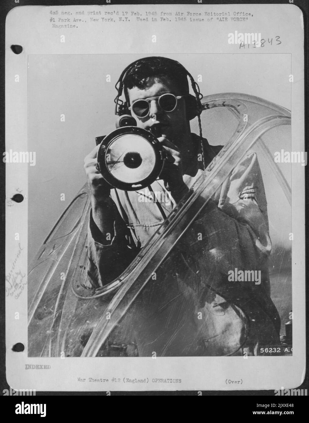 Cpl. William H. Barnes, Jr., AAF Airdrome Traffic Controller in England ...