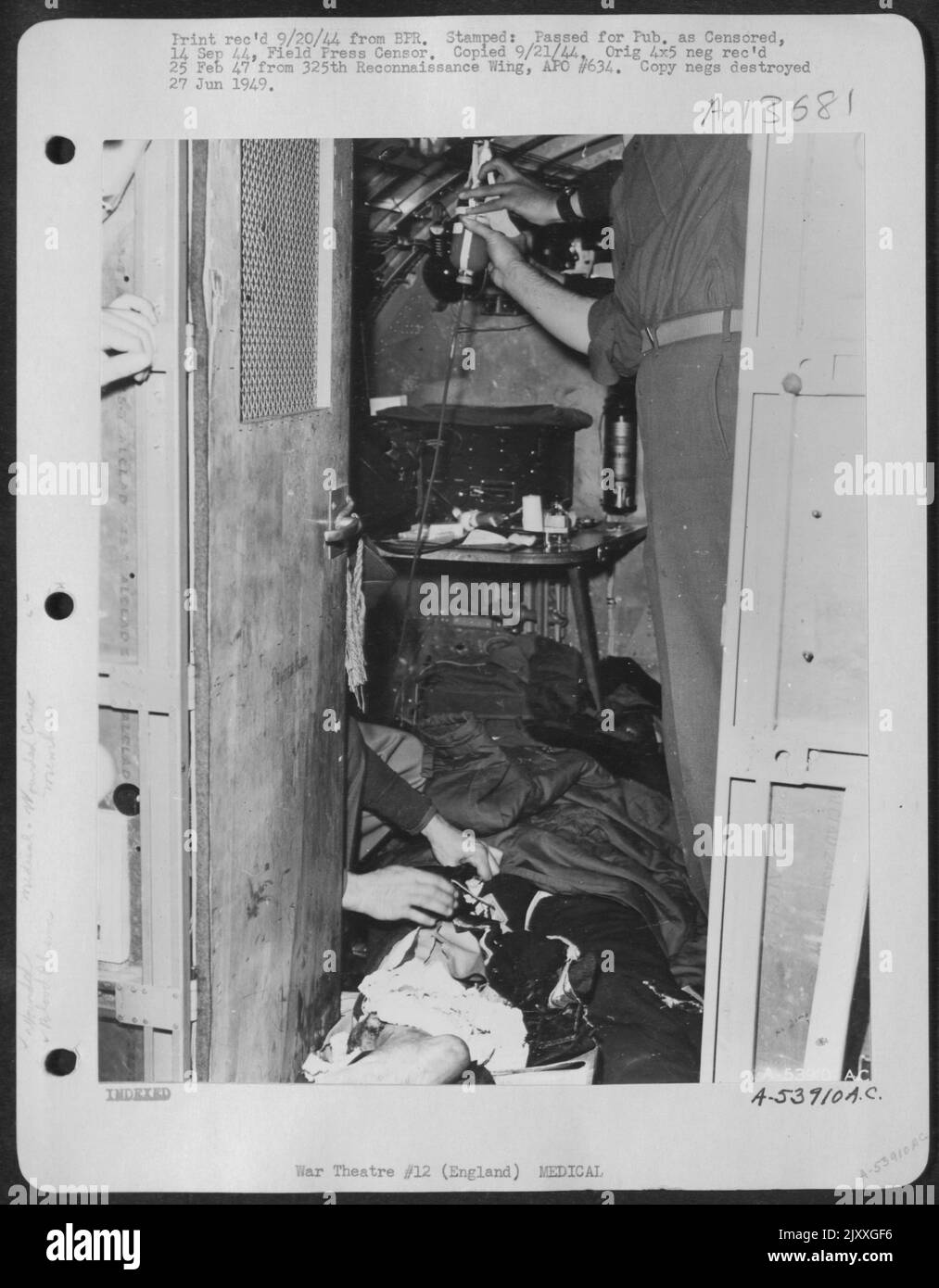 Photo taken from waist of the plane shows extremely cramped quarters in ...