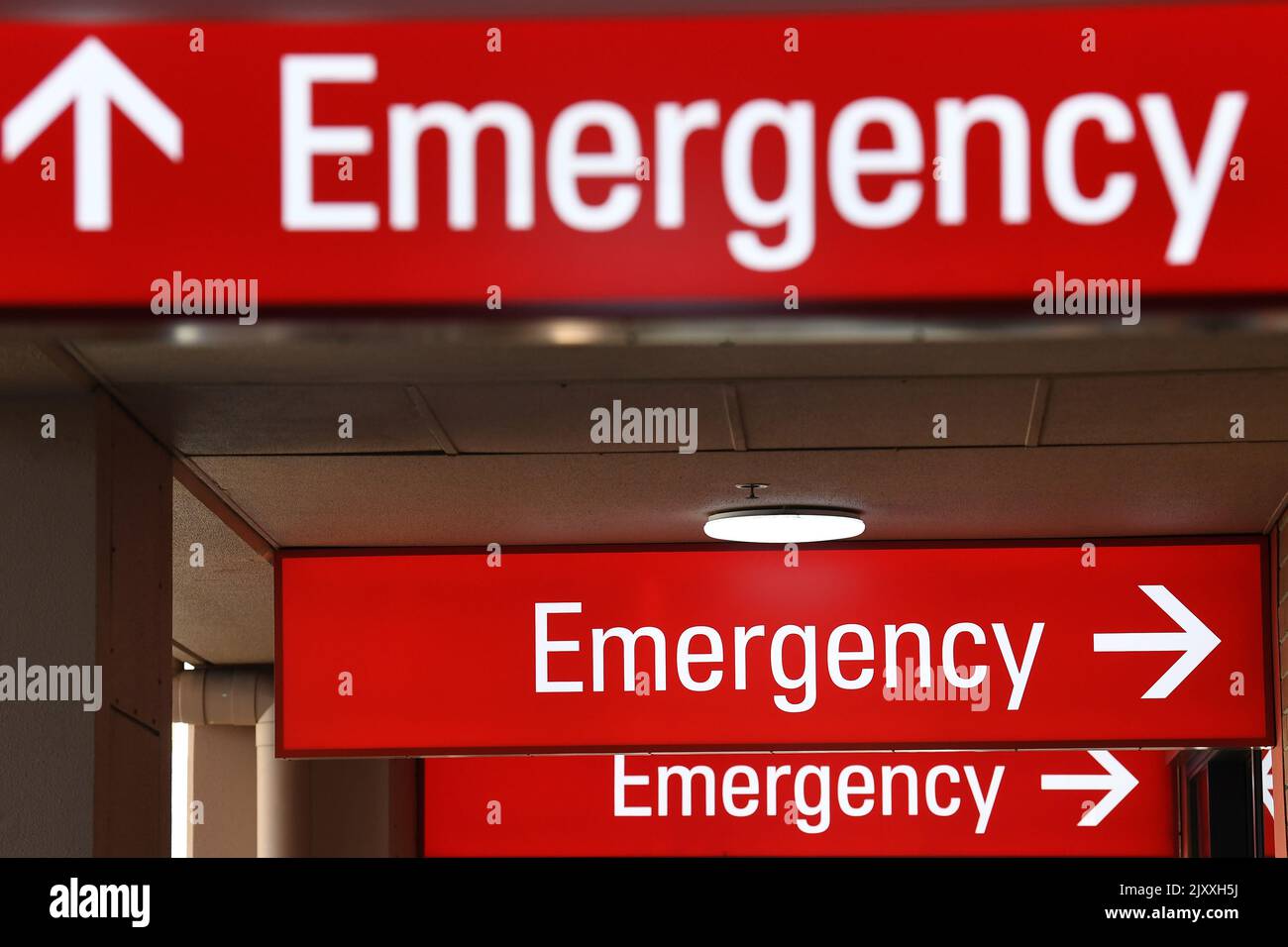 St. George Hospital emergency department signage is seen in Sydney ...