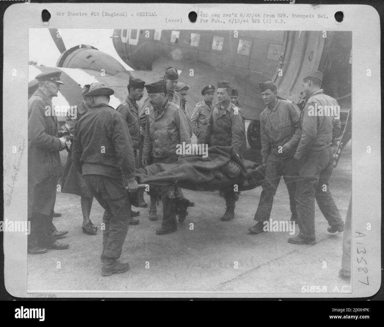 EVACUATION BY SKYTRAINS: First casualties arriving in England brought ...