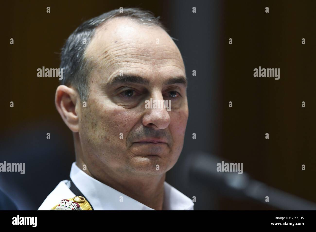 Acting Chief of the Defence Force Vice Admiral David Johnston speaks ...