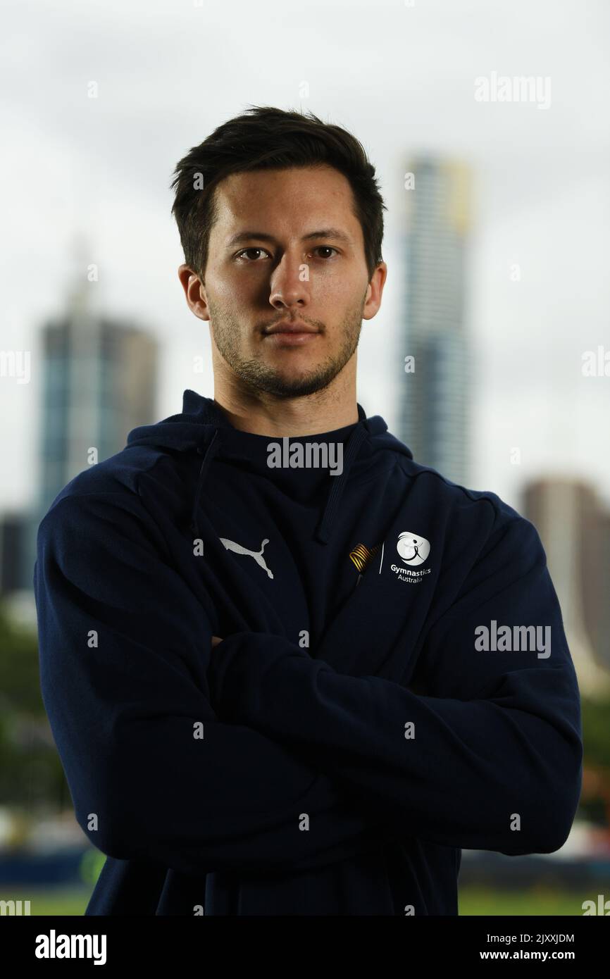 Australian gymnast Michael Tone poses for a photograph at Melbourne ...