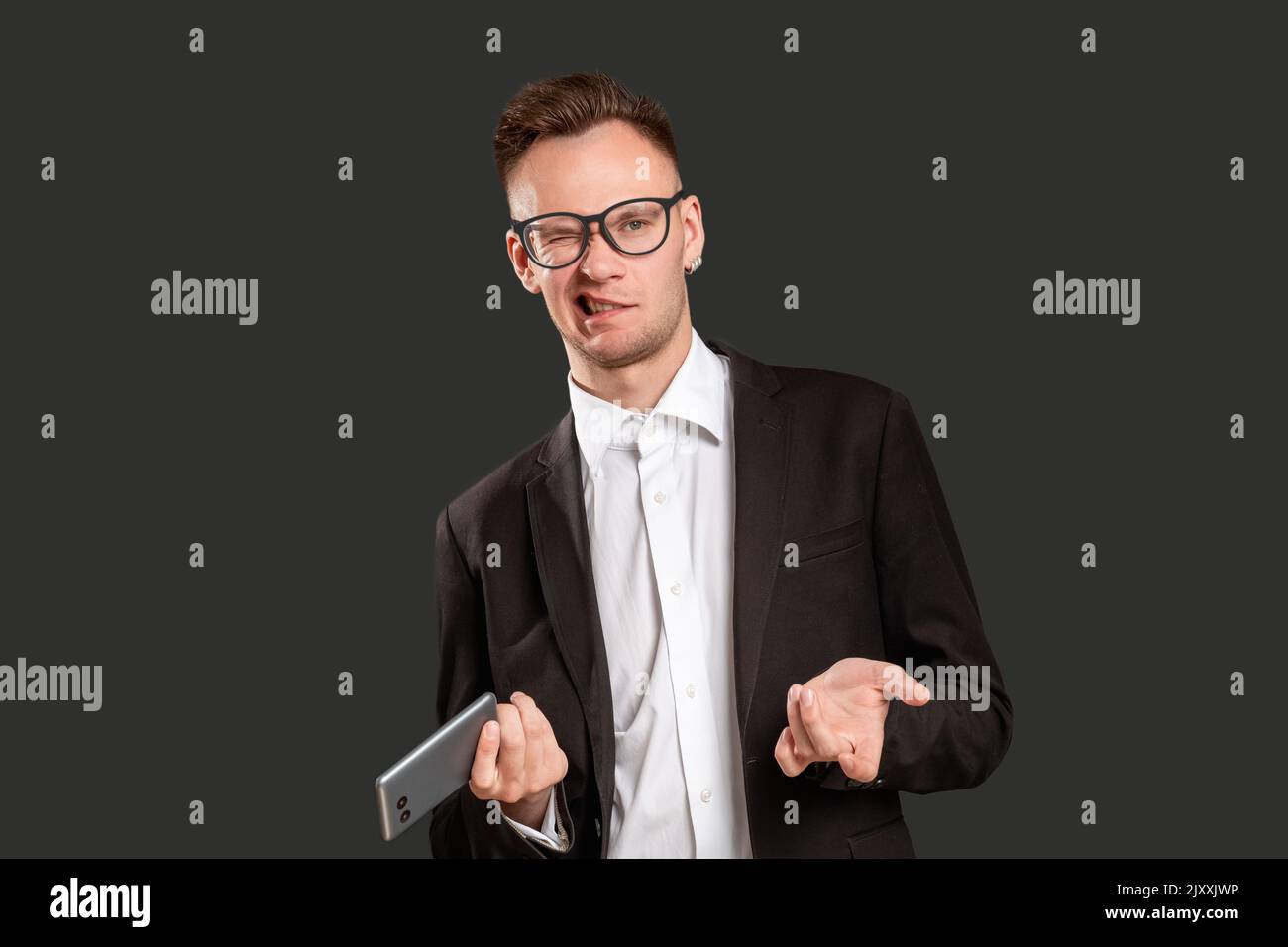 Confused male portrait hi-res stock photography and images - Alamy