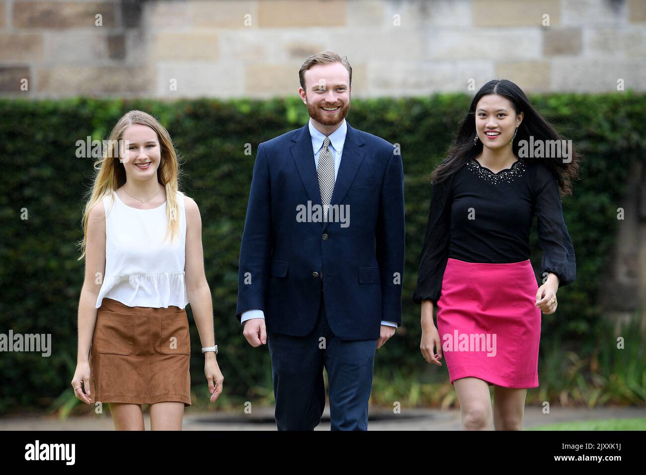 (L-R) Christina Pennell, Tim Berney-Gibson and Tiffany Wong, resident ...