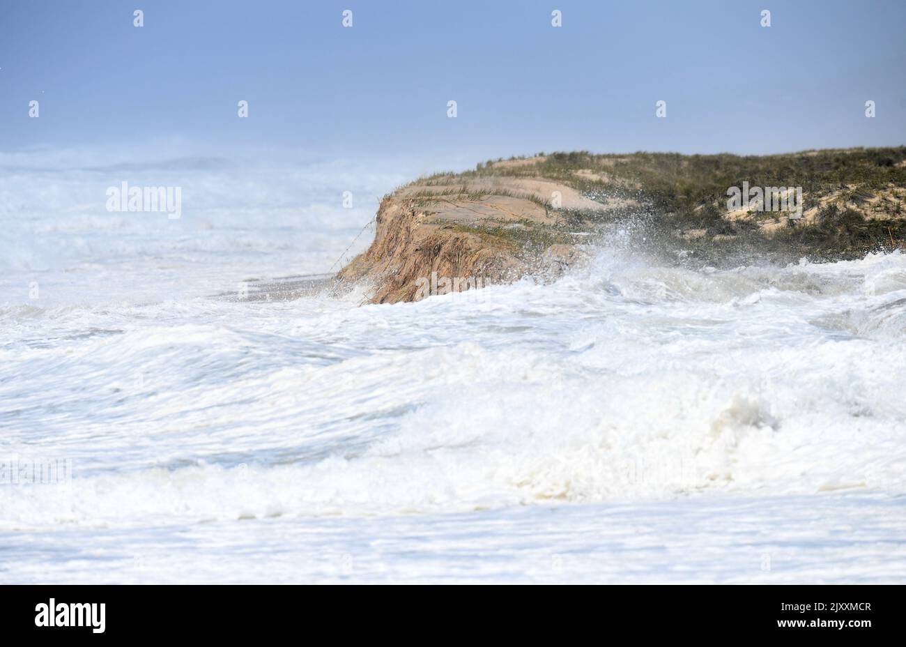 Rough seas cause beach erosion on the Sunshine Coast, Friday, February ...