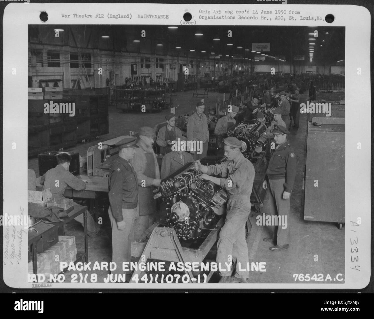 Personnel At Work In The Packard Engine Assembly Line Of The 2Nd Base ...
