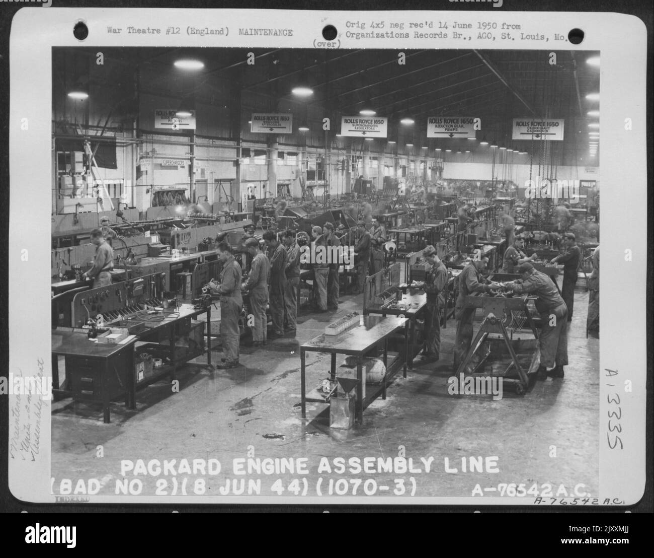 Personnel At Work In The Packard Engine Assembly Line Of The 2Nd Base ...