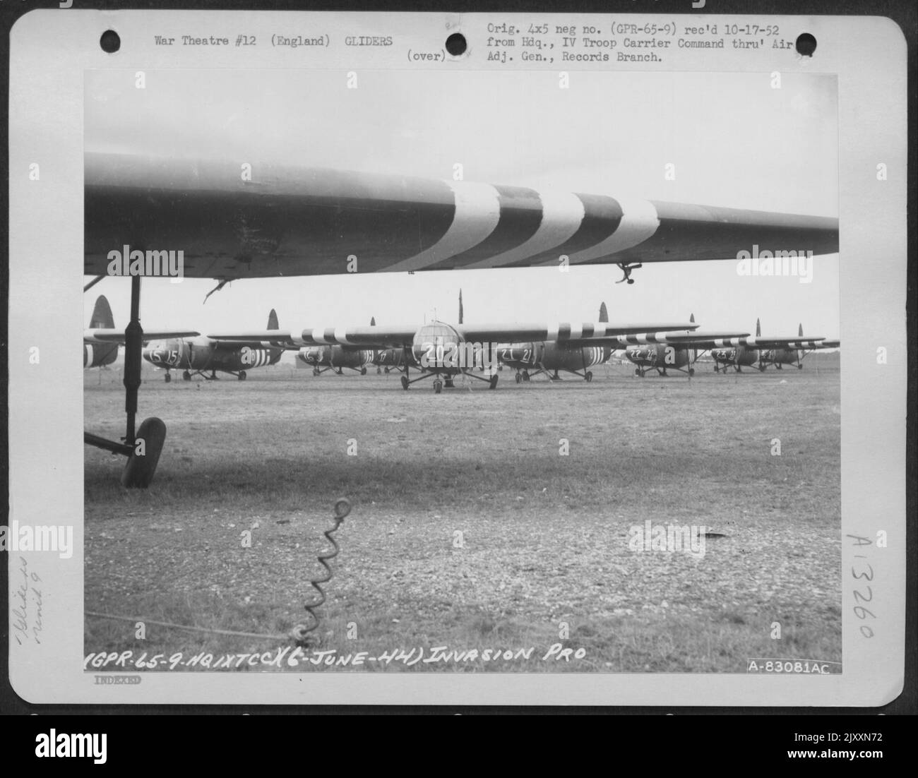 British Built 'Horsa' Type Gliders Are Shown At A 9Th Troop Carrier ...
