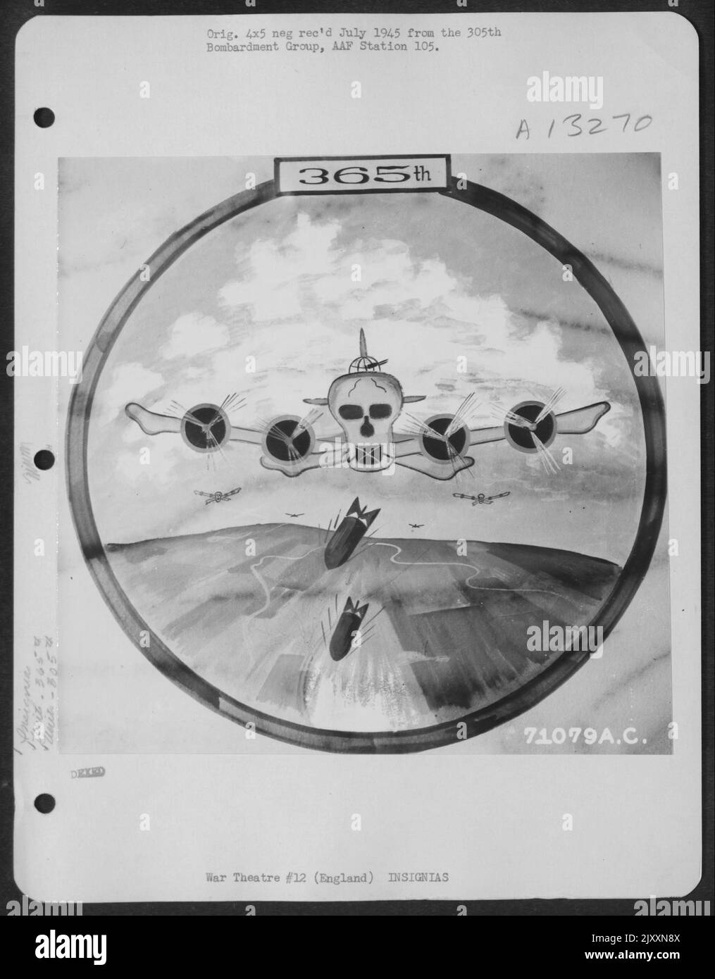 Insignia Of The 365Th Bomb Squadron, 305Th Bomb Group. 20 July 1943 ...