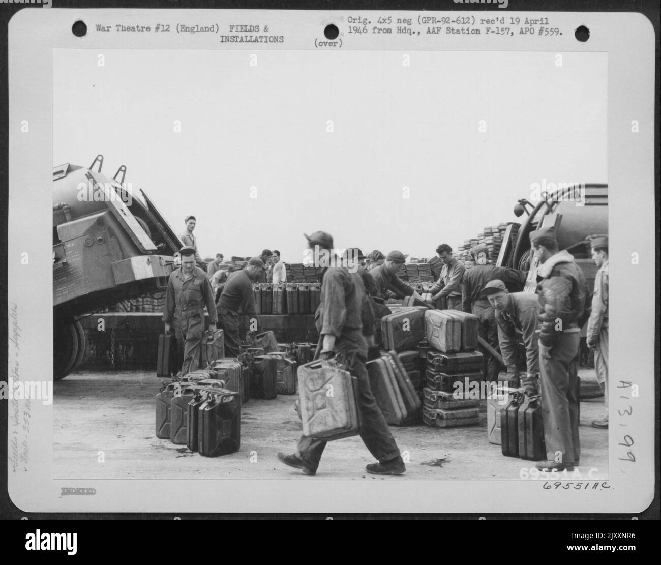 Hundres Of 5 Gallon Jerry Tanks Are Filled With High-Octane Gasoline At ...