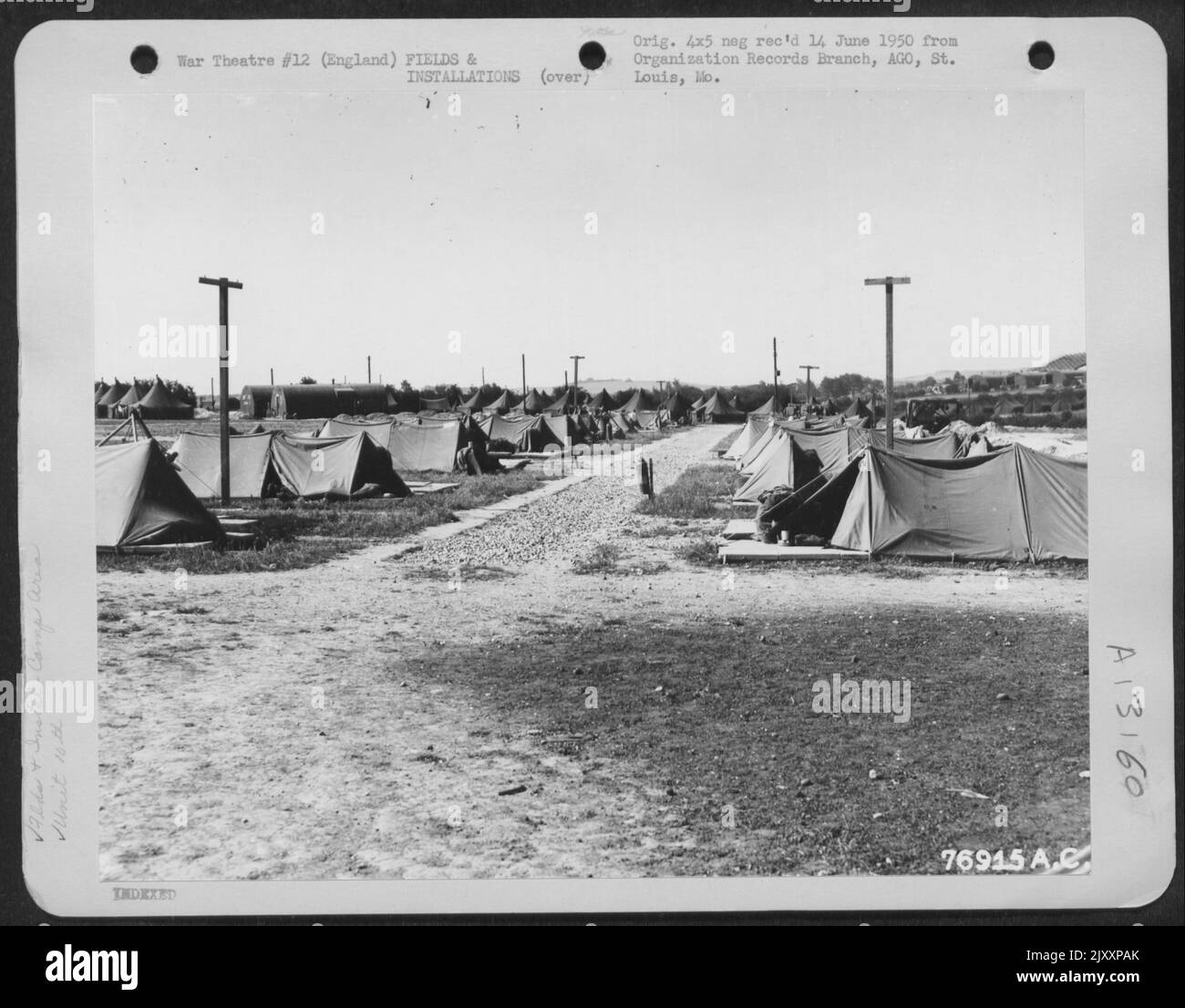 Camp Area For Men Of The 10Th Air Depot At Aaf Station 470 Somewhere In ...