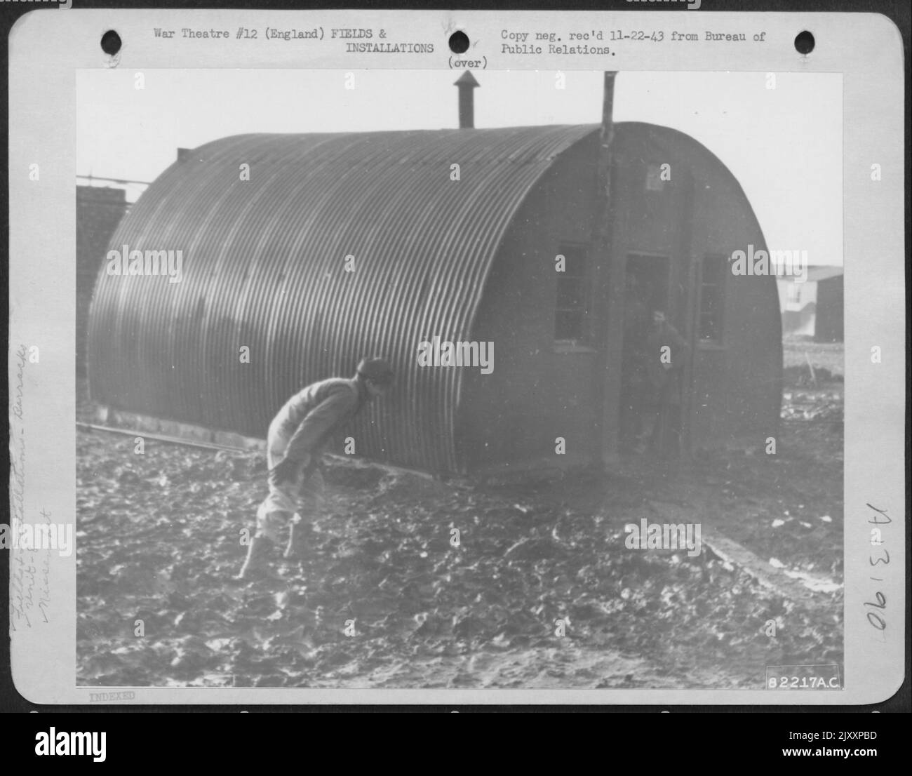 Nissen Hut Living Quarters For The 8Th Bomber Command Personnel At An ...