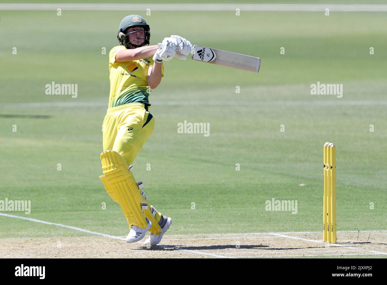Ellyse Perry of Australia plays a shot during the second women's One ...