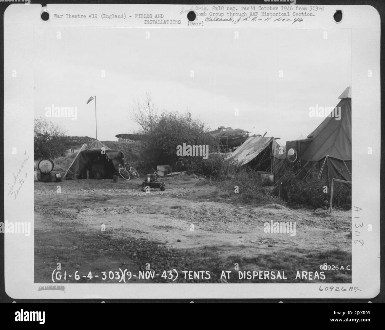 The Boeing B-17 "Flying Fortress" 'Mr. Five By Five' Parked Near Tents ...