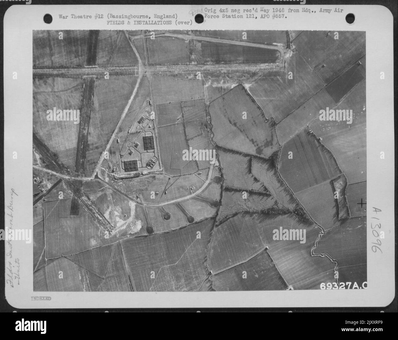 Aerial View Of The Bomb Dump At 91St Bomb Group At Bassingbourne ...