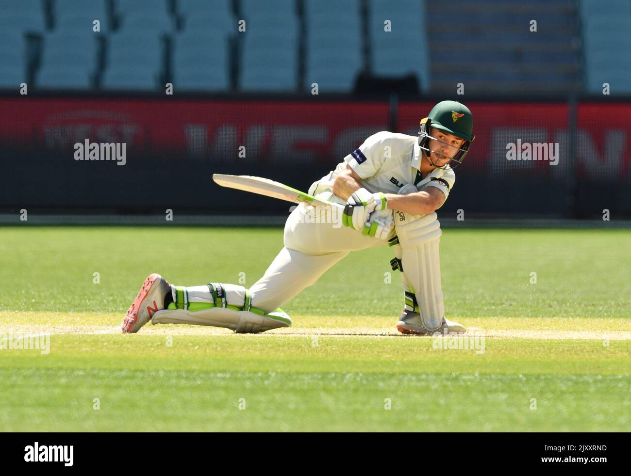 Jake Doran of the Tigers during day 3 of the Round 7 Sheffield Shield cricket match between ...