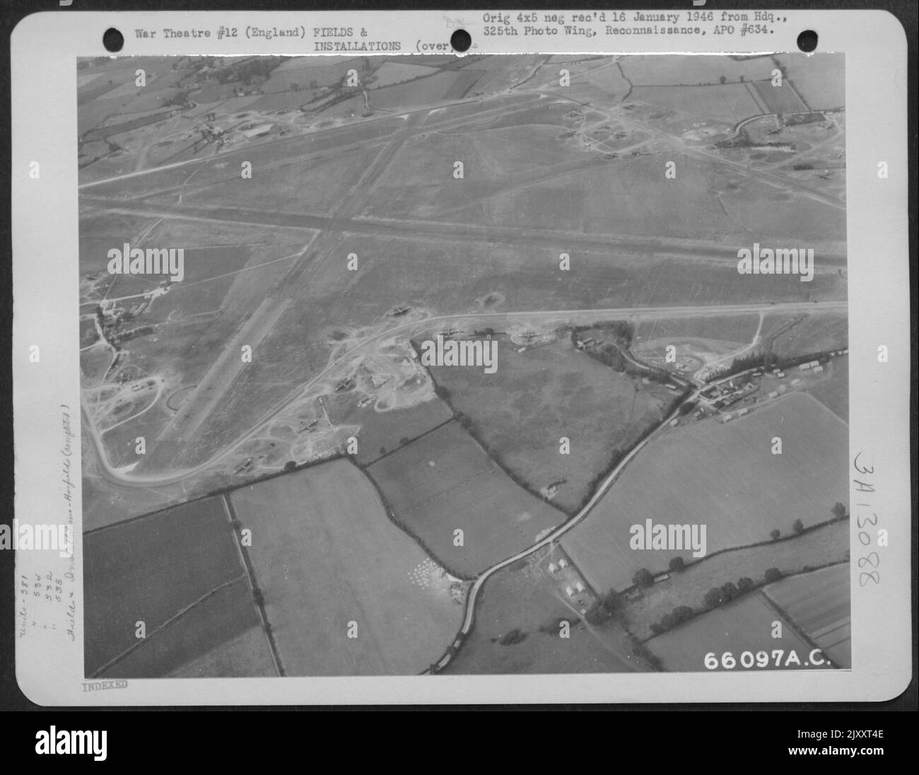 Panorama Of The 381St Bomb Group Field Showing The Parking Area Of The ...