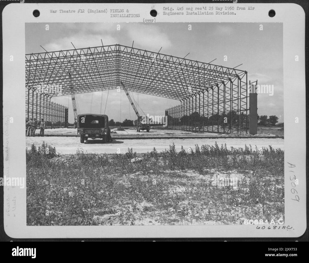 Construction Of A T-2 Hangar By The 833Rd Engineer Aviation Battalion ...