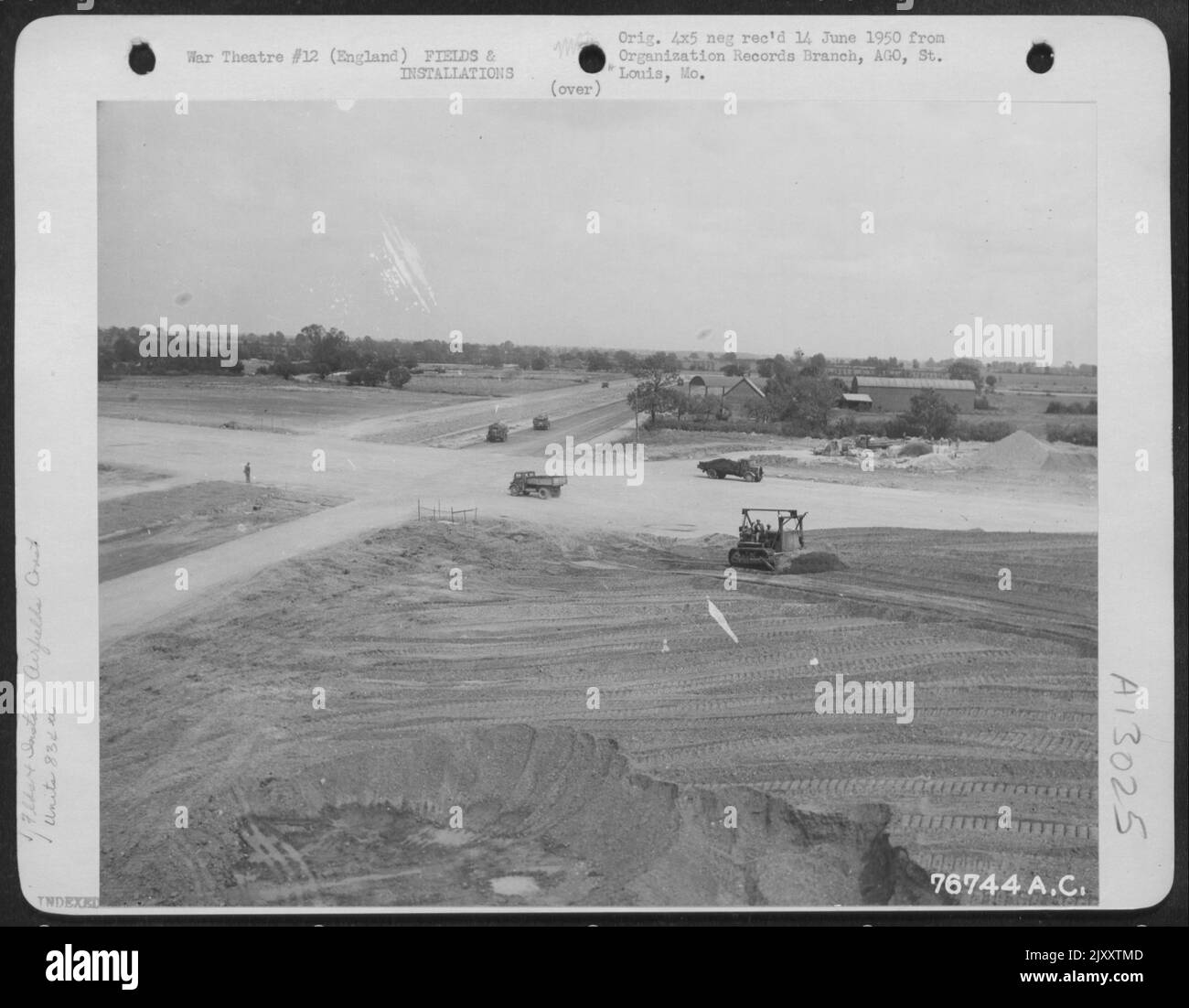 Panoramic View Of An Airfield Under Construction By The 834Th Engineer ...