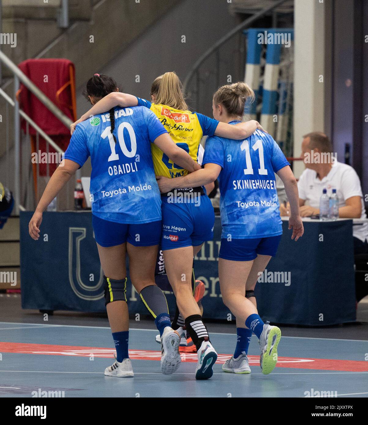 Hamar, Norway. 07th Sep, 2022. Hamar, Norway, September 7th 2022: Sherin Obaidli (10 Molde) and ...