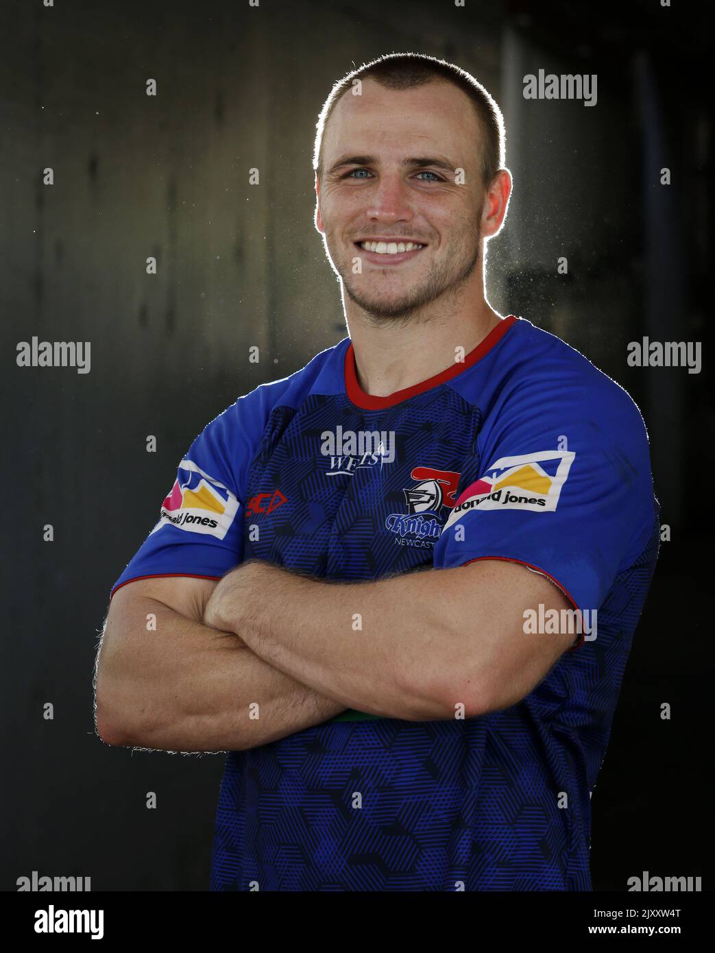 Jamie Buhrer of the Knights poses for a photograph after training at ...