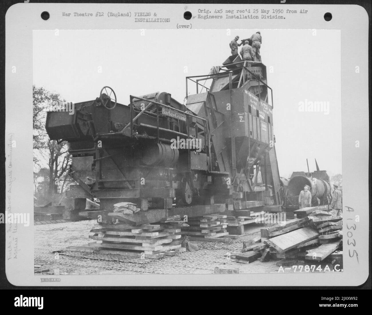 Asphalt Plant Operated By Men Of The 833Rd Engineers Aviation Battalion ...