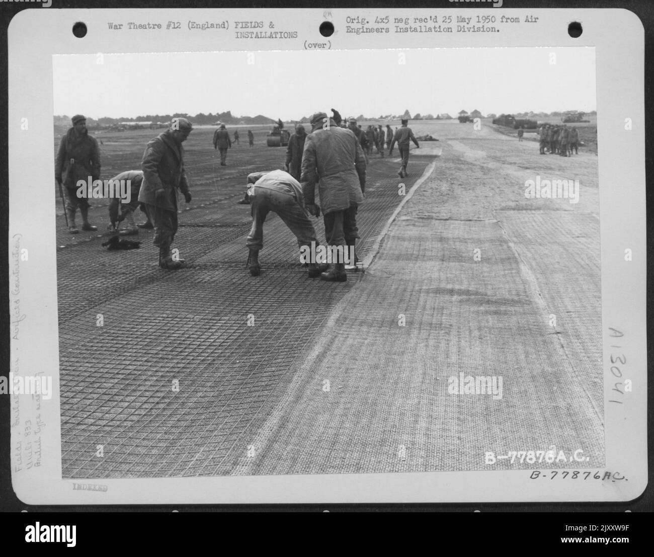 Members Of The 833Rd Engineers Aviation Battalion Lay British Type ...