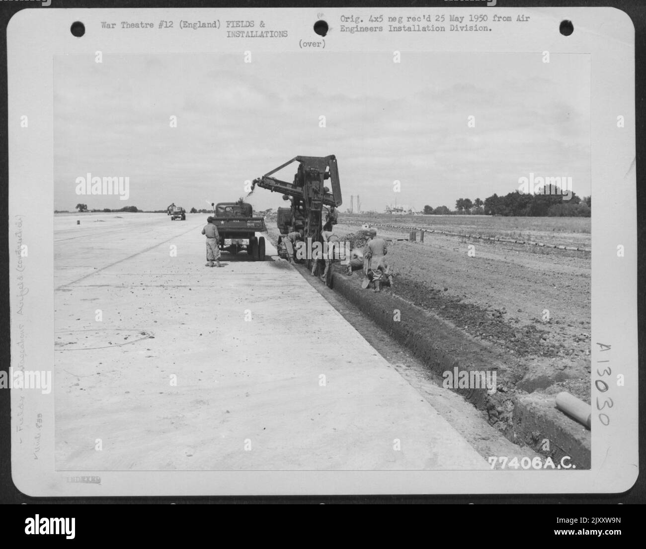 Men Of The 833Rd Engineer Aviation Battalion Work On The Construction ...