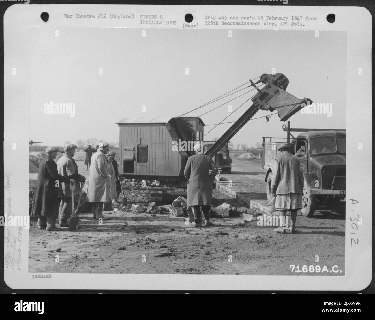 English Workers Excavate Area In Preparation For Construction At A ...