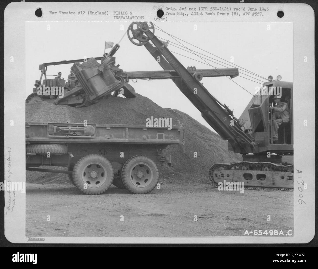 Engineers Constructing Runway At An 8Th Air Force Base In England, 1 ...