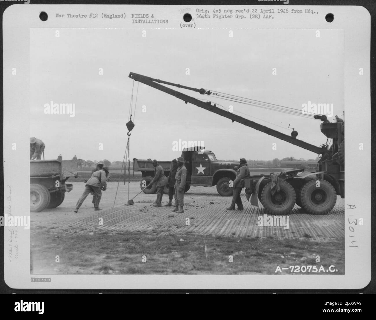 Men Of The 364Th Fighter Group, 67Th Fighter Wing, Repair A Portion Of ...