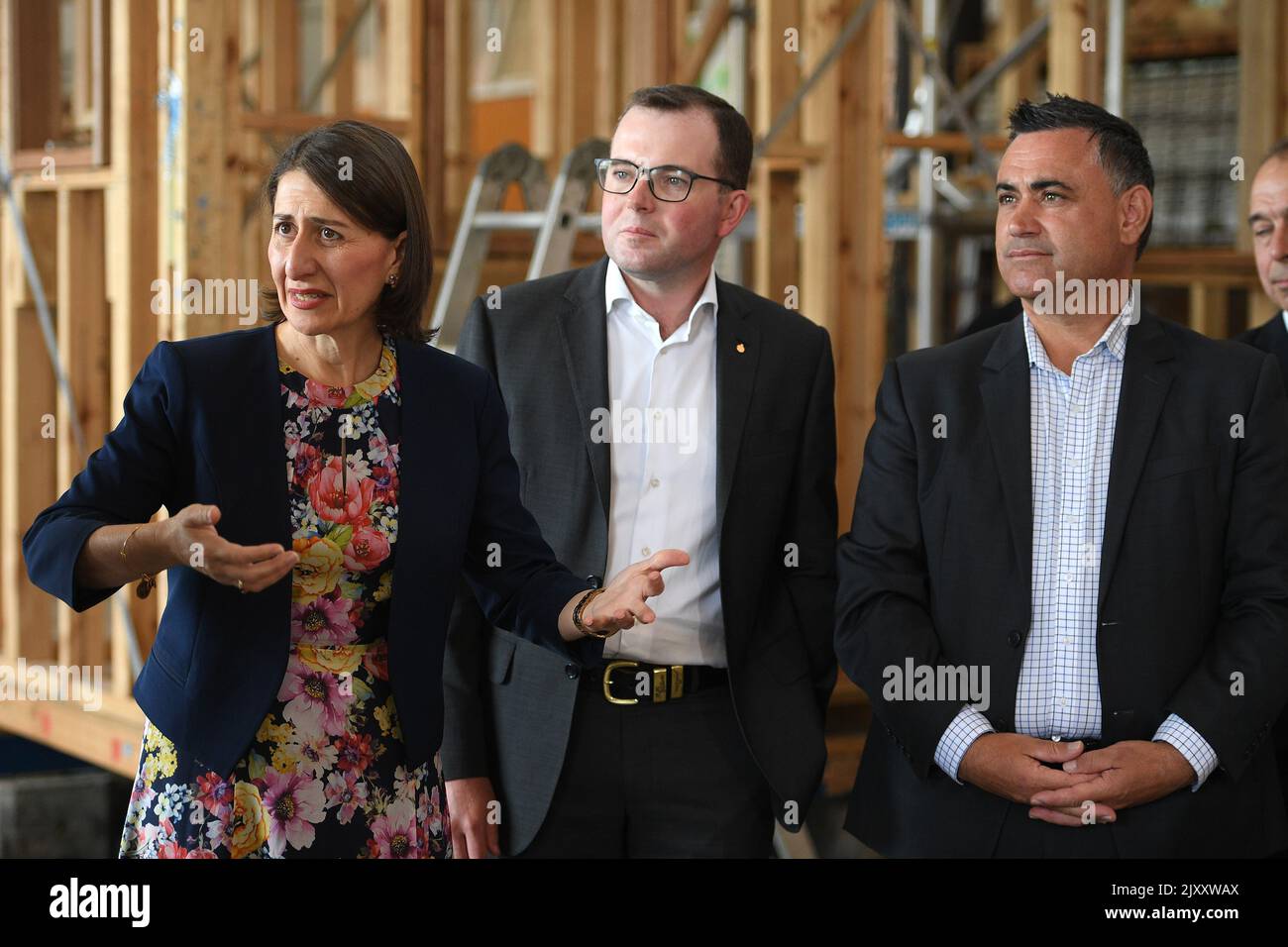 NSW Premier Gladys Berejiklian, Minister for TAFE NSW Adam Marshall and ...