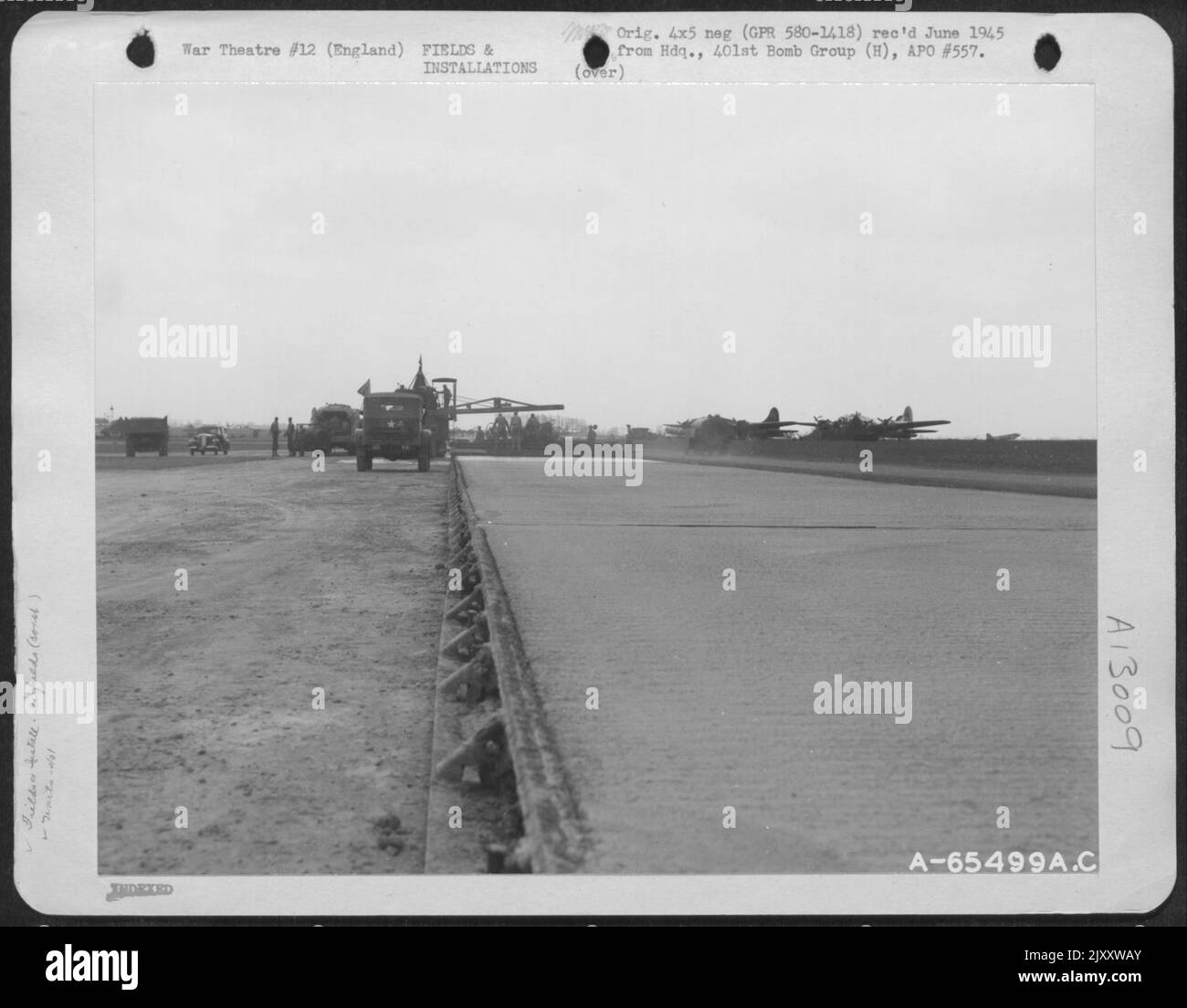 Engineers Laying Cement For Runway At An 8Th Air Force Base In England ...