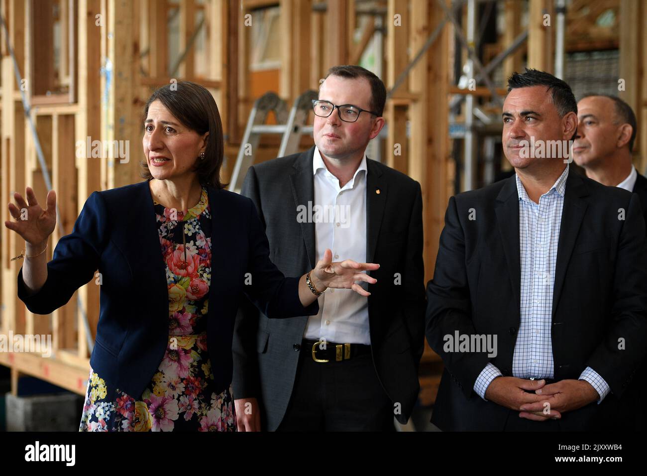 NSW Premier Gladys Berejiklian, Minister for TAFE NSW Adam Marshall and ...