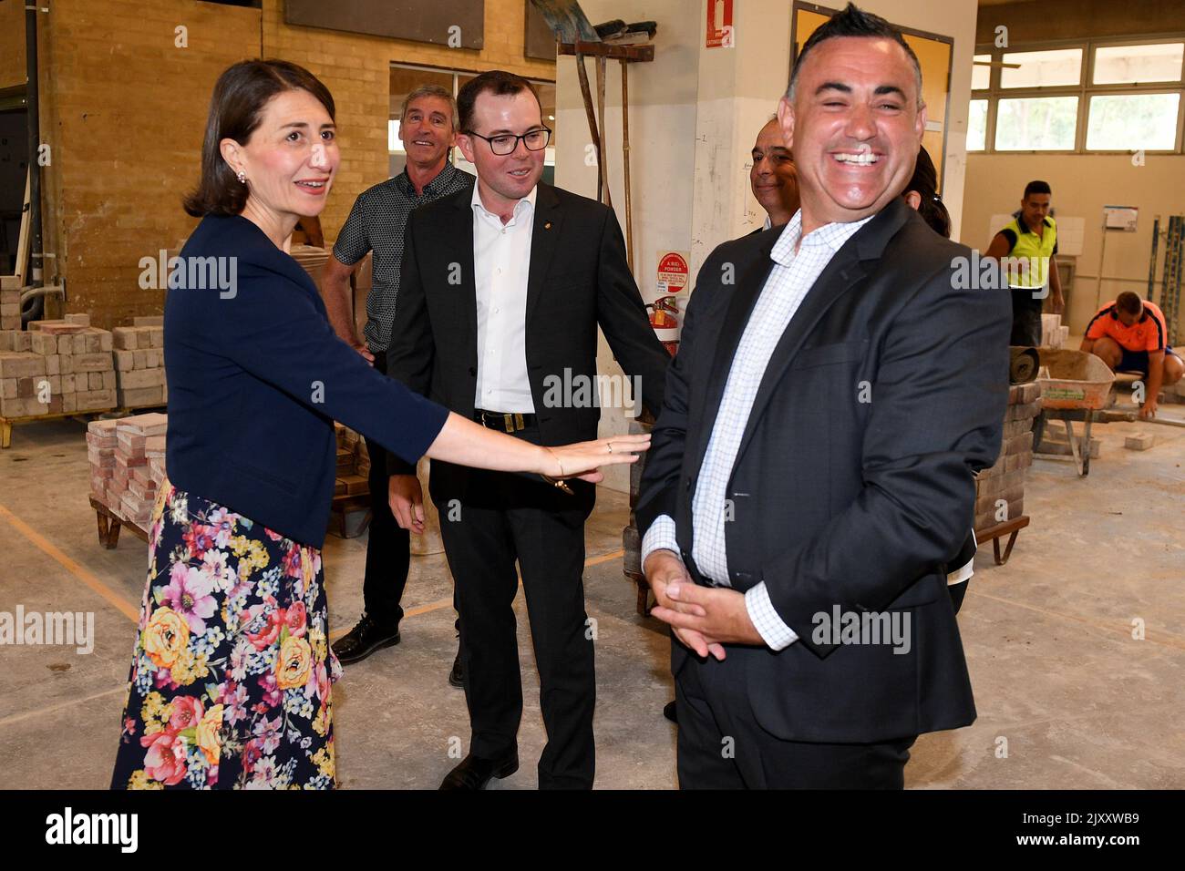 NSW Premier Gladys Berejiklian, Minister for TAFE NSW Adam Marshall and ...
