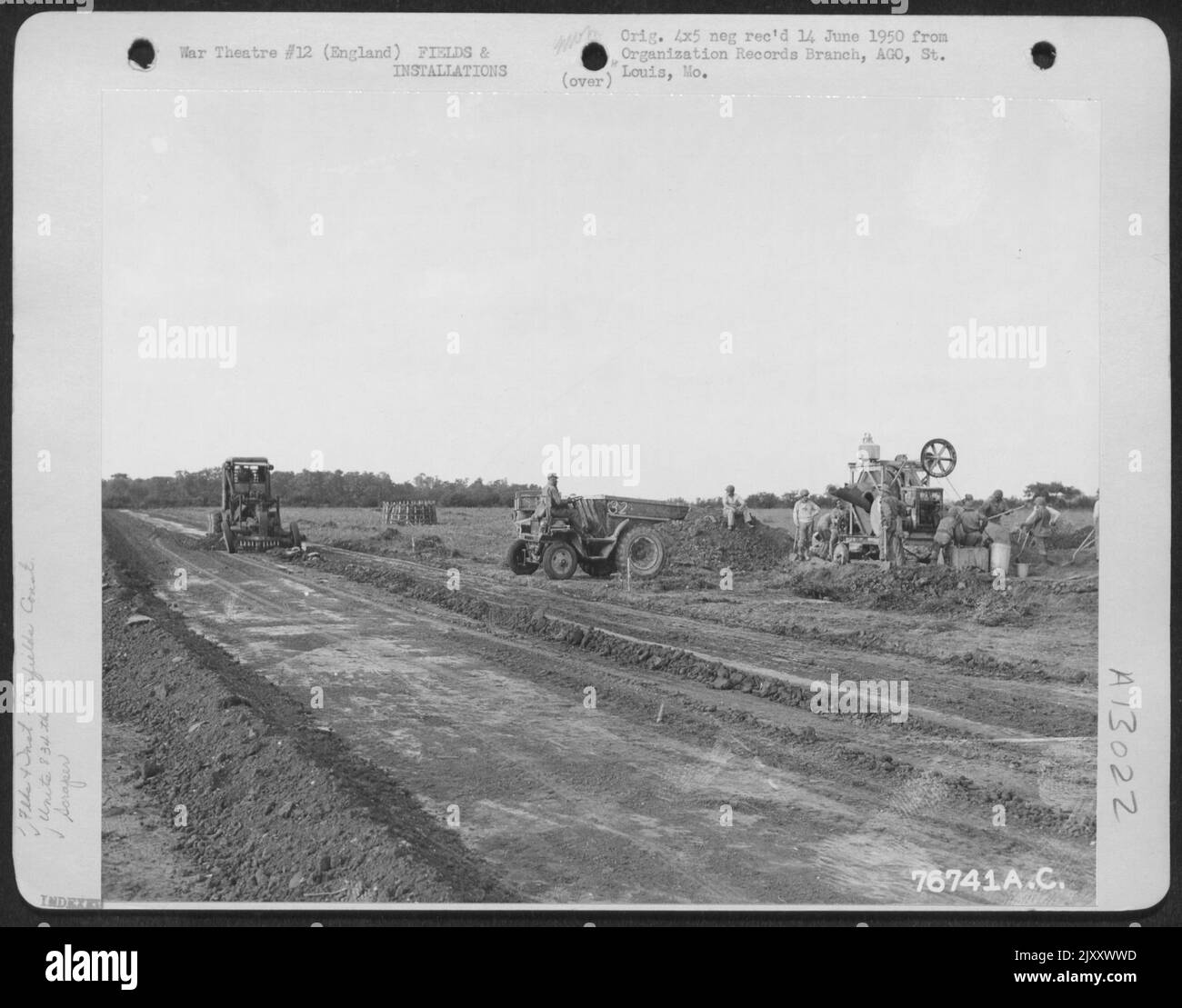 A Scraper Operated By A Member Of The 834Th Engineer Aviation Battalion ...