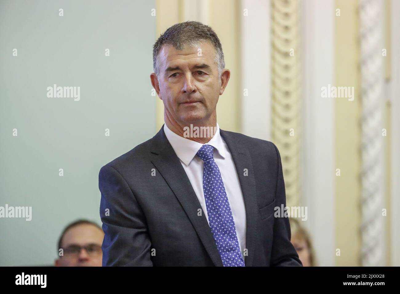 Queensland Deputy Leader of the Opposition Tim Mander speaks during ...