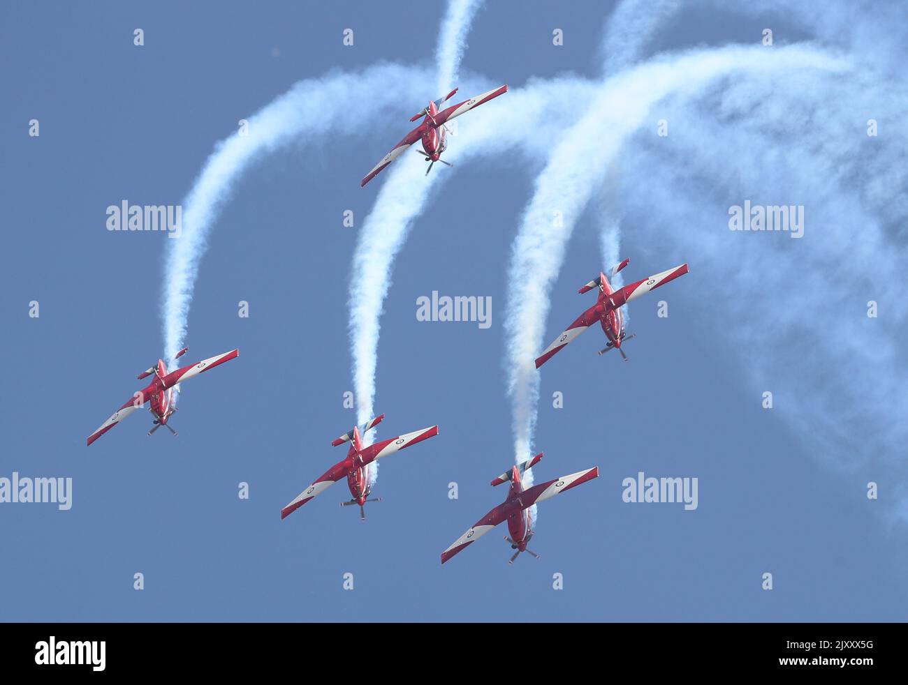The retiring PC-9/A Roulette aircraft on display at the Avalon Airshow ...