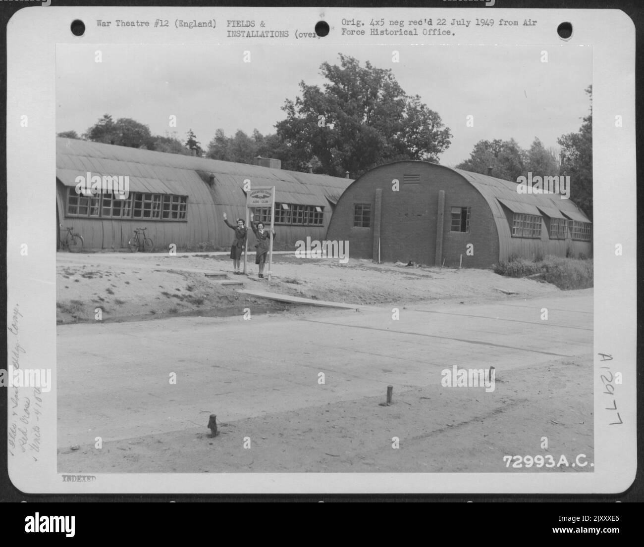 Two Members Of The American Red Cross Pose In Front Of Their Aero Club ...