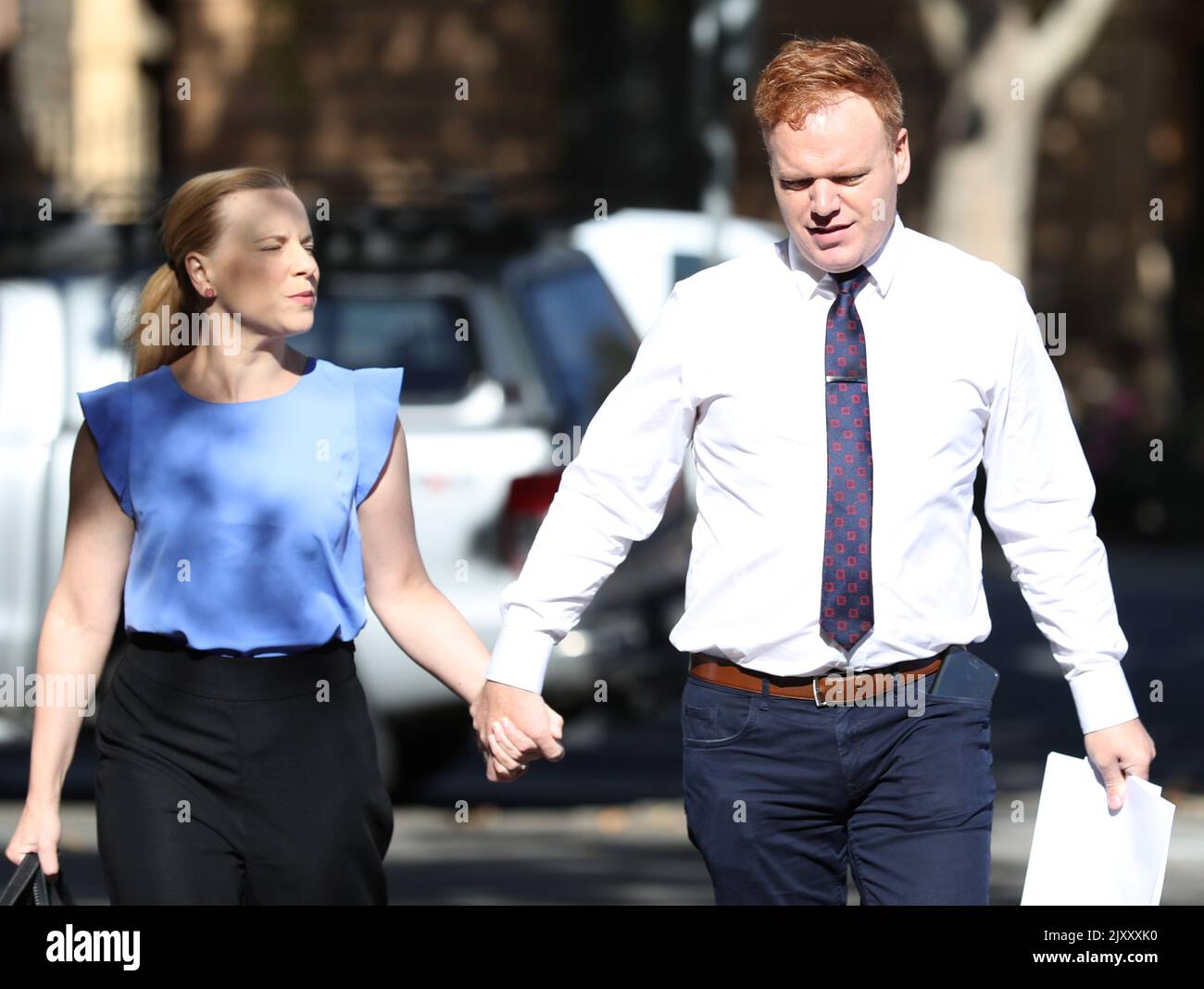 Richard Boyle arrives at the Adelaide Magistrates court with his wife ...