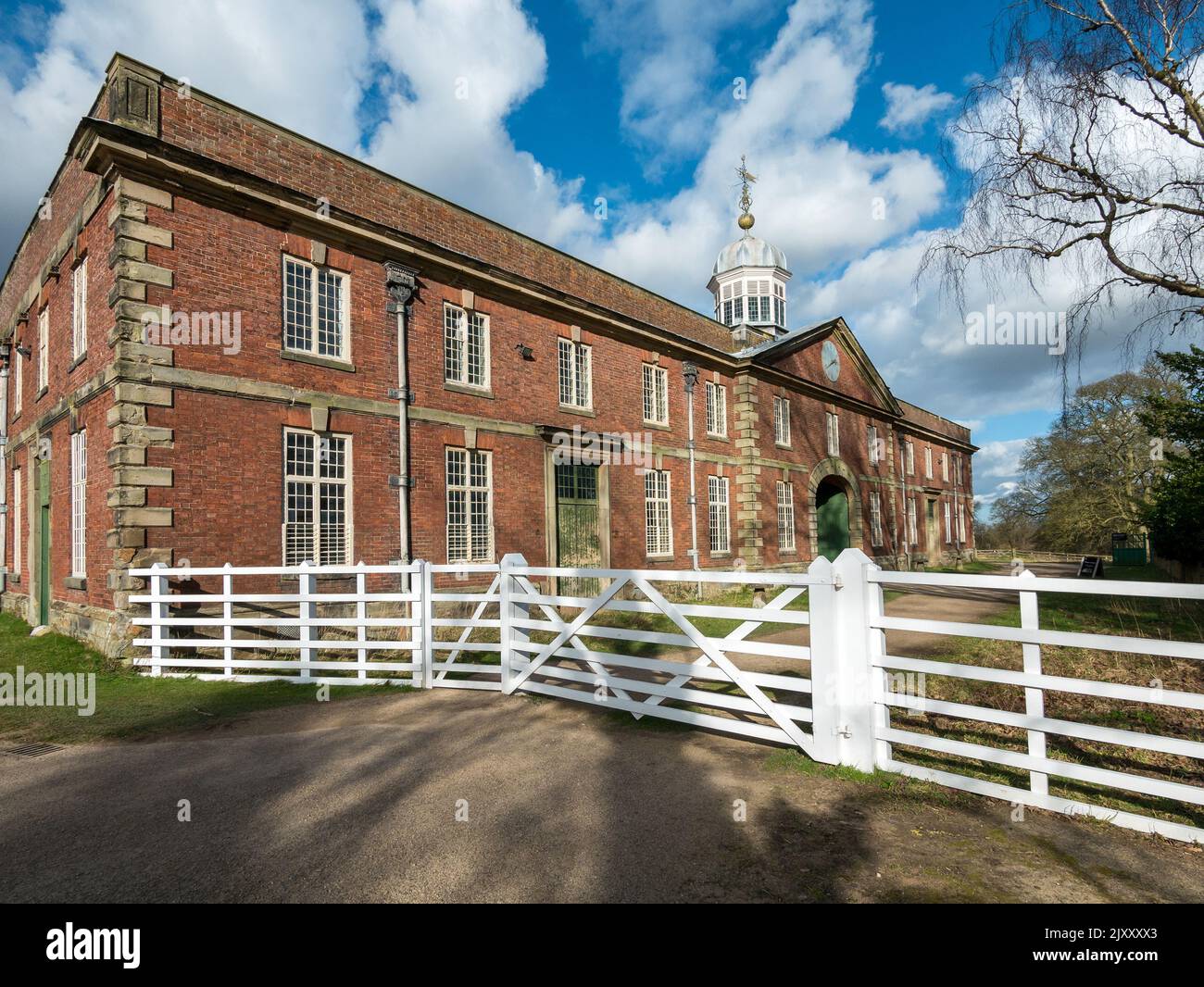 South elevation of early 18th century stable block and riding school ...