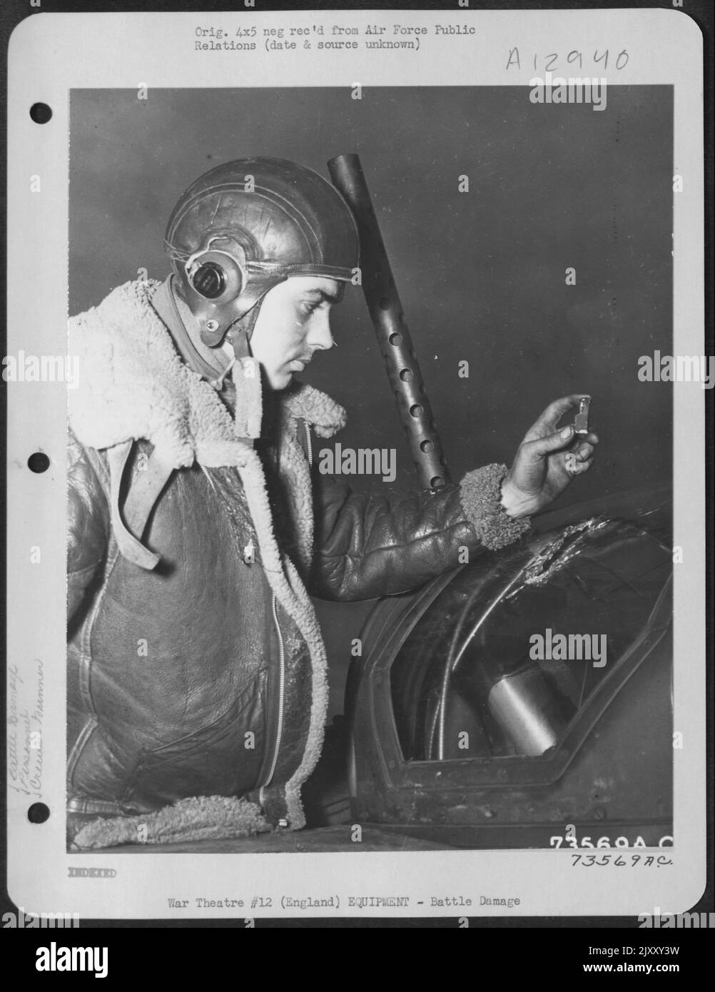 S/Sgt. Rueben Kuebler, Top Turret Gunner From South Dakota Holds A ...