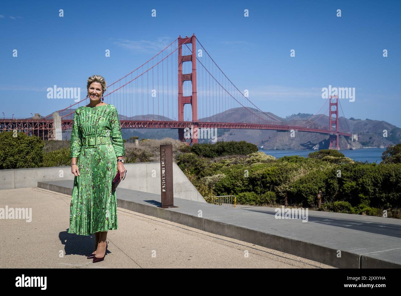 2022-09-07 11:45:40 SAN FRANCISCO - Queen Maxima at the Golden Gate ...