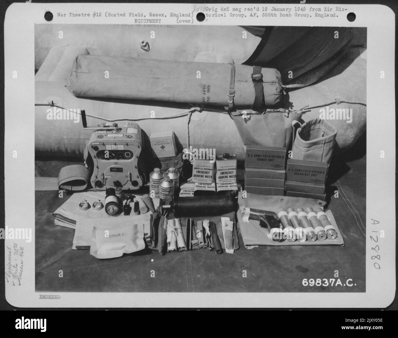 Air Sea Rescue Kit Used By Men Of The 70Th Service Group, Based At ...