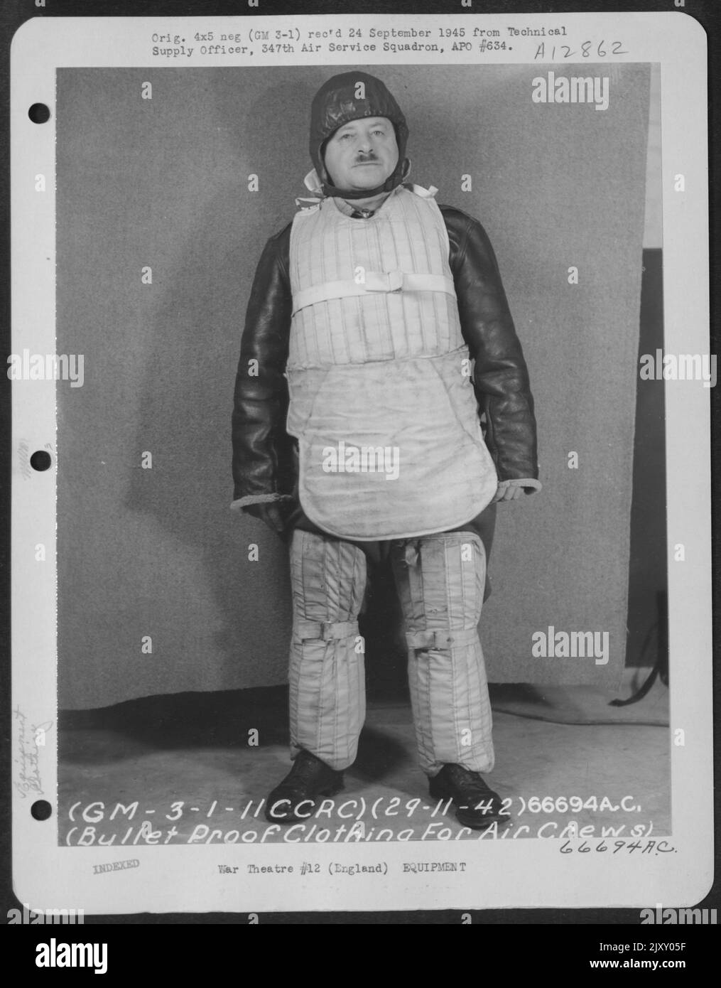 Bullet Proof Clothing Designed For Air Crews. 1St Combat Crew ...